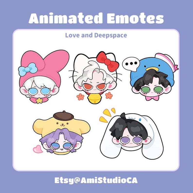 Love and Deepspace Animated Emote Pack: Twitch, Discord, Youtube ...