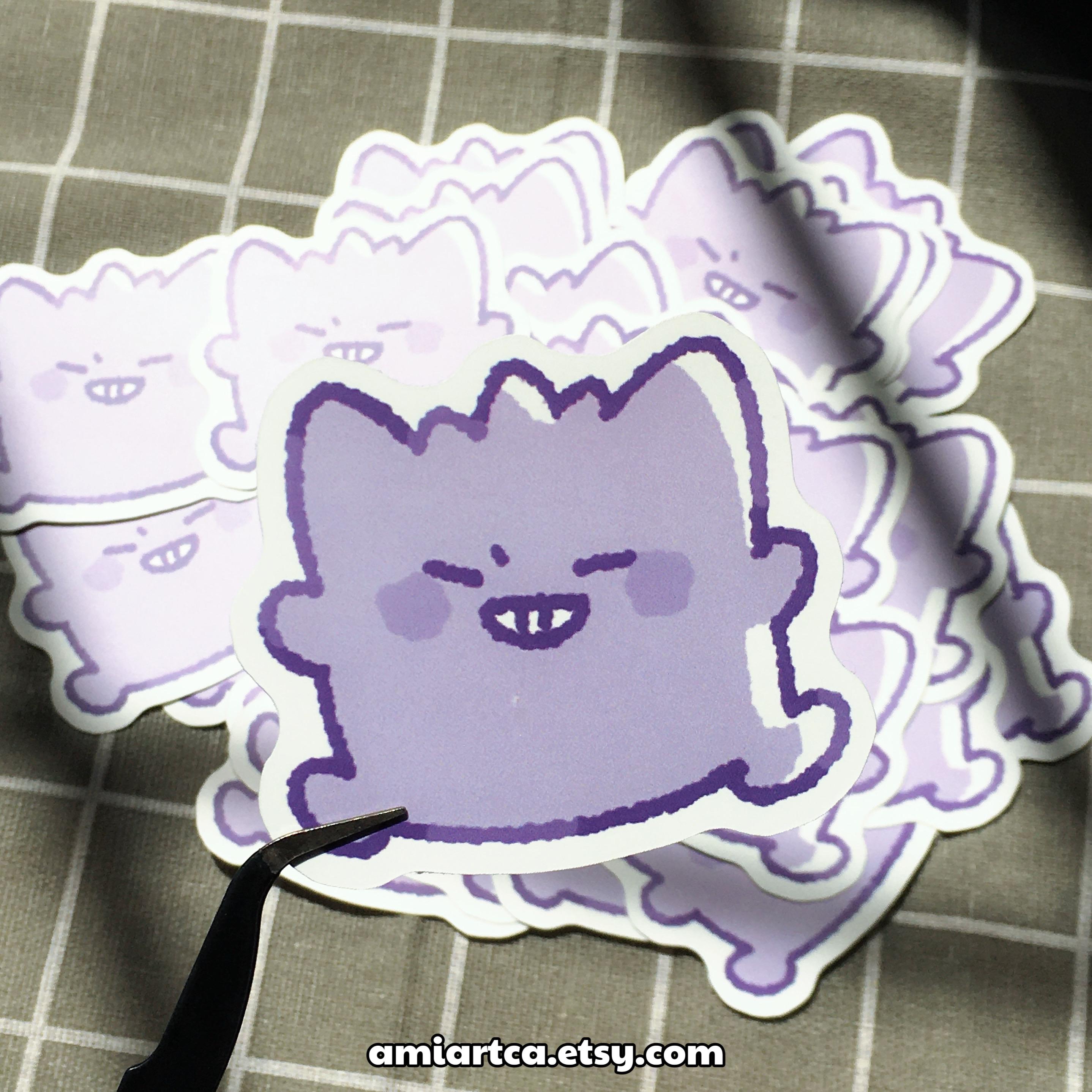 Kawaii Pokemon Vinyl Sticker | Jigglypuff Mimikyu Rowlet Mew Snorlax ...