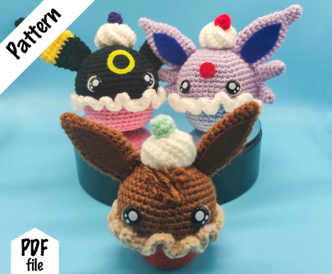Umbreon, Espeon, Eevee Crochet Pattern Bundle Pokemon Inspired PDF File ...