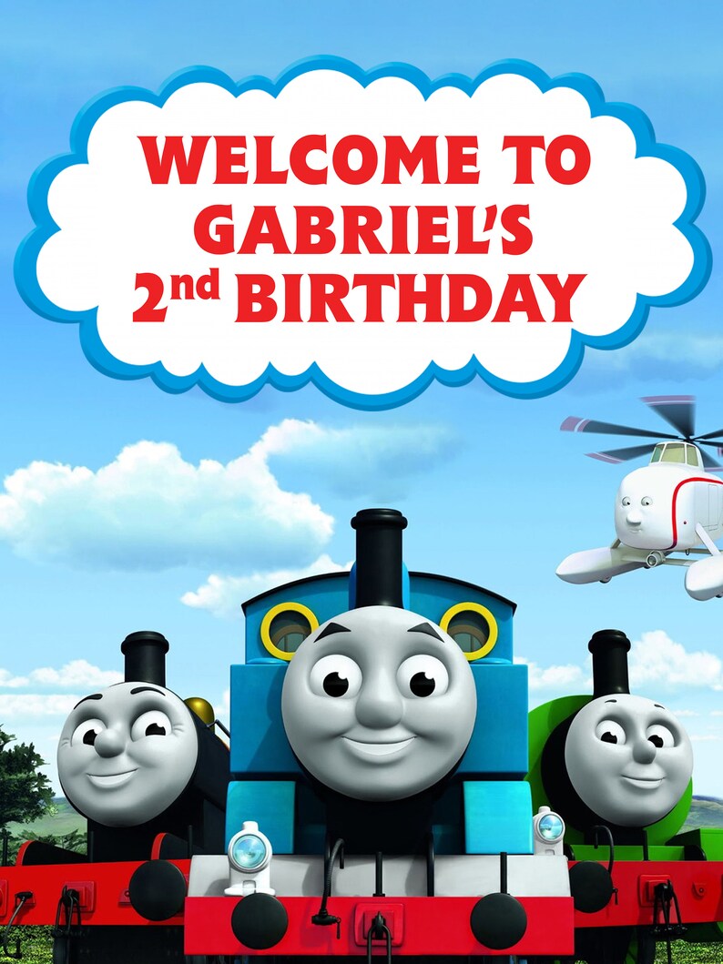 Thomas and Friends Birthday Welcome Sign Thomas the Tank - Etsy