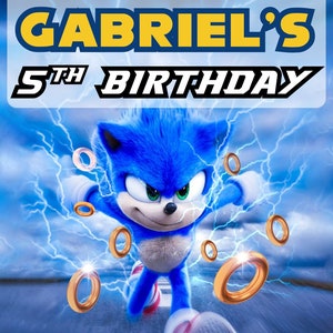 Sonic the Hedgehog Birthday Welcome Sign, Sonic Prime Personalized ...