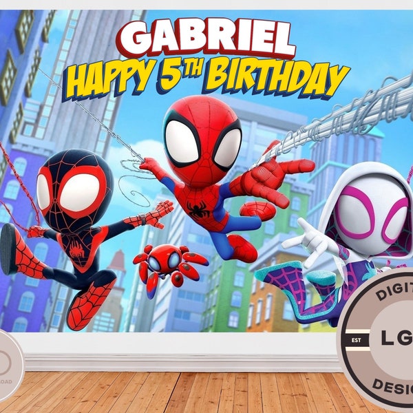 Spidey and His Amazing Friends Happy Birthday Banner - Etsy