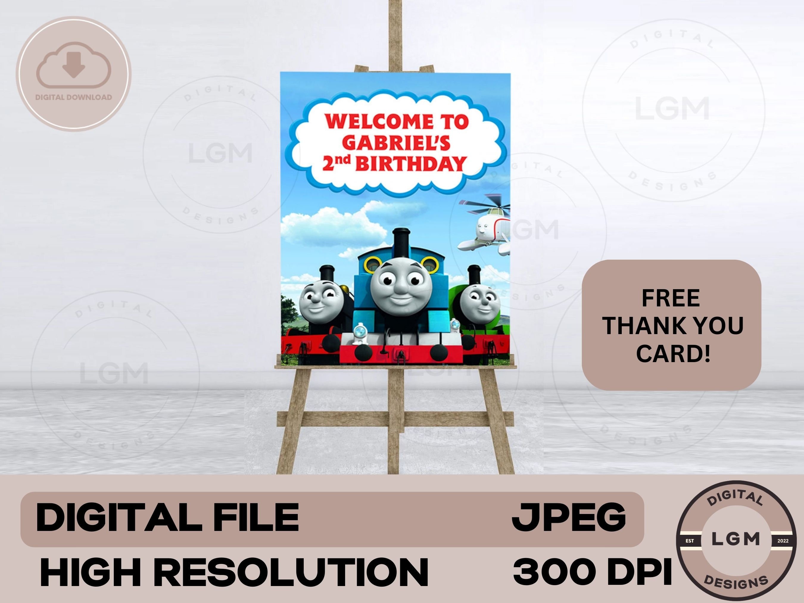 Thomas and Friends Birthday Welcome Sign Thomas the Tank - Etsy