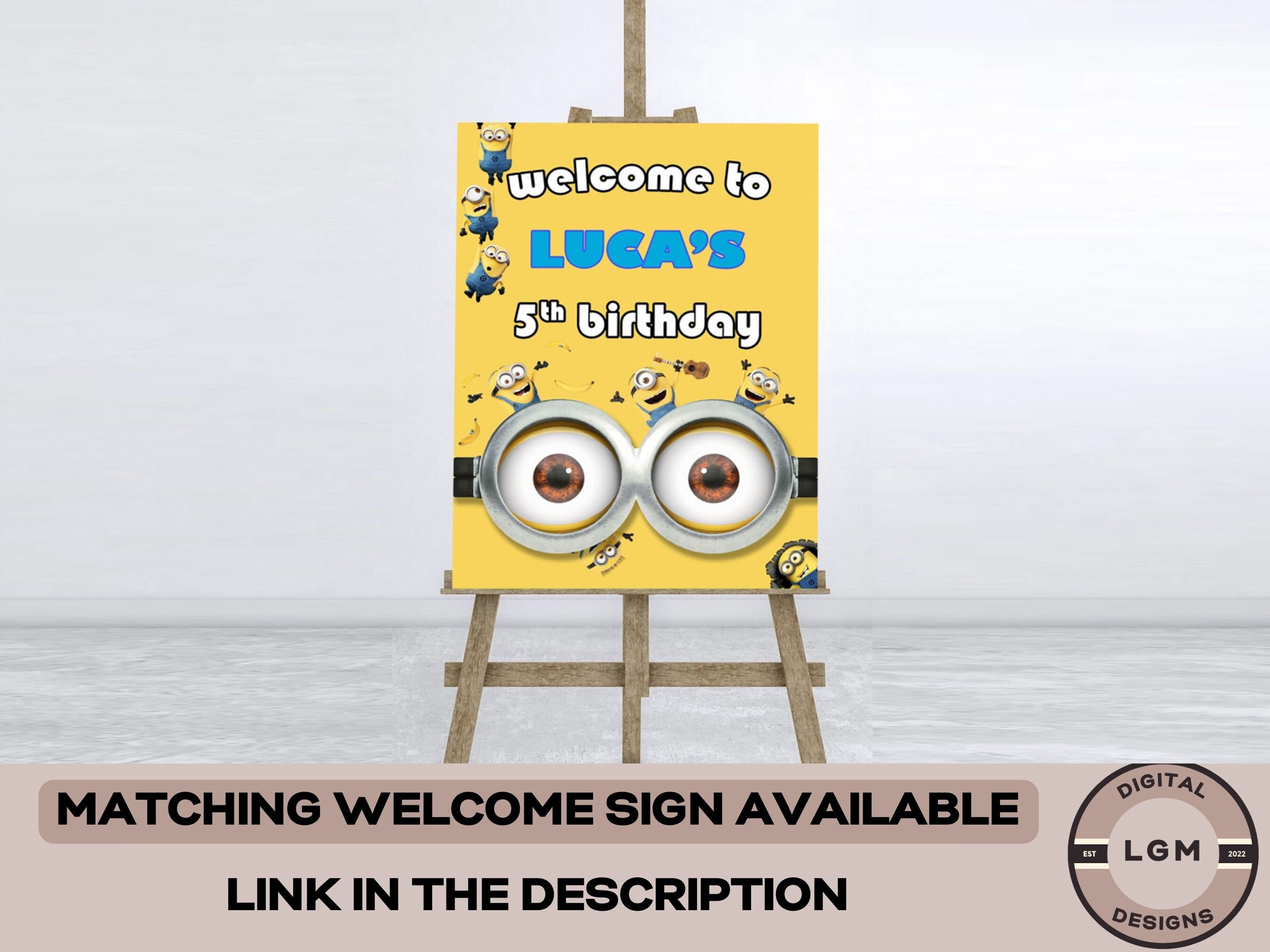 Minions Backdrop Banner, Personalized Minion Party Backdrop, Minions ...