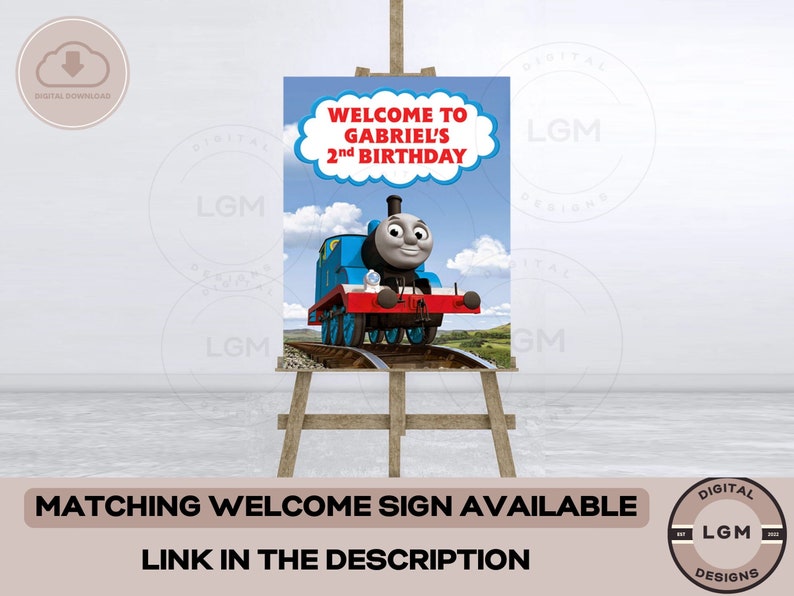 Thomas and Friends Birthday Backdrop Banner Personalized - Etsy UK
