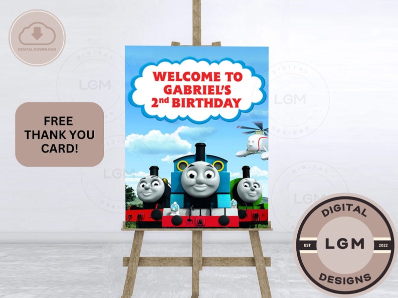 Thomas and Friends Birthday Welcome Sign Thomas the Tank - Etsy