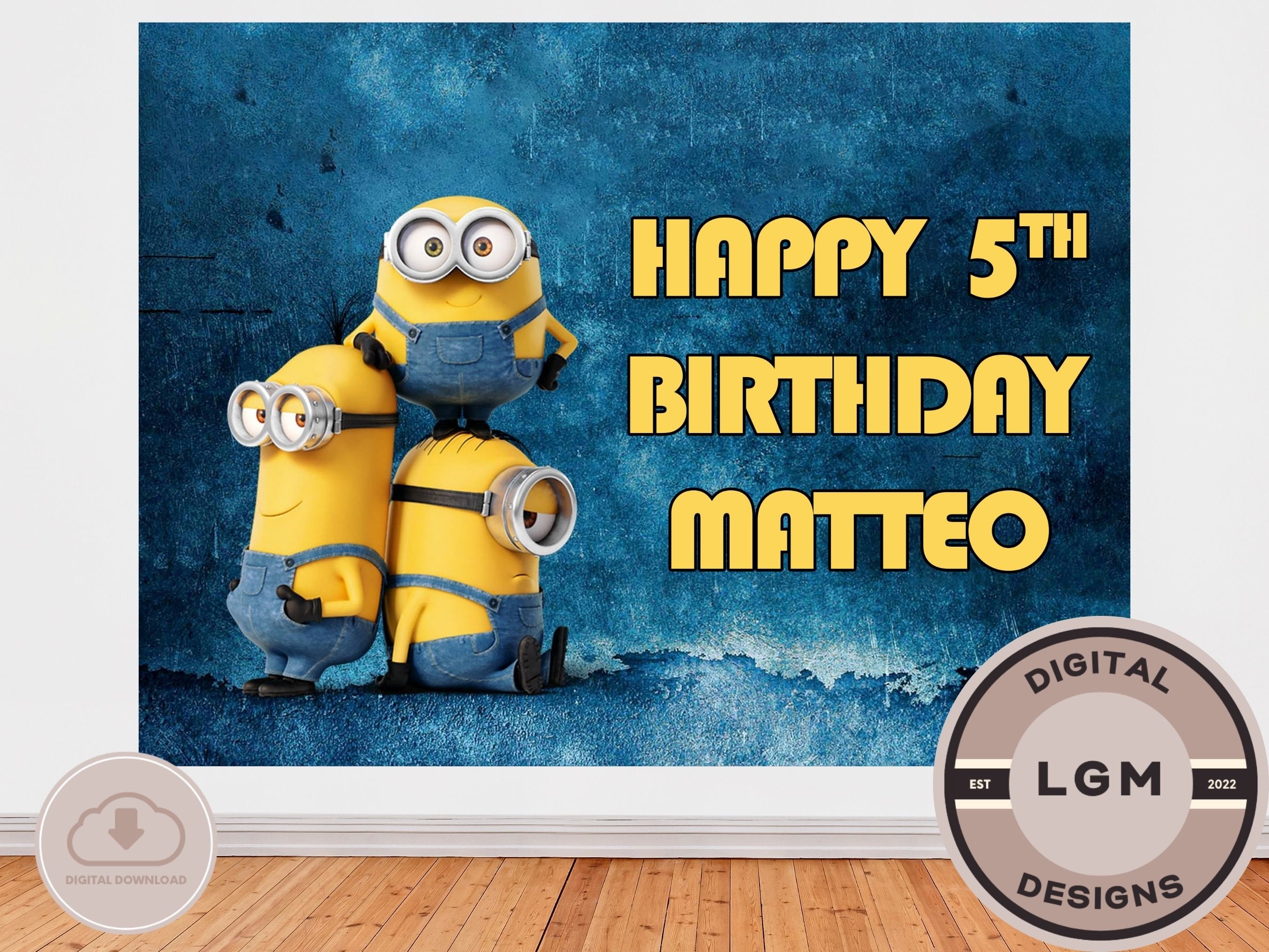 Minions Backdrop Banner Personalized Minion Party Backdrop - Etsy