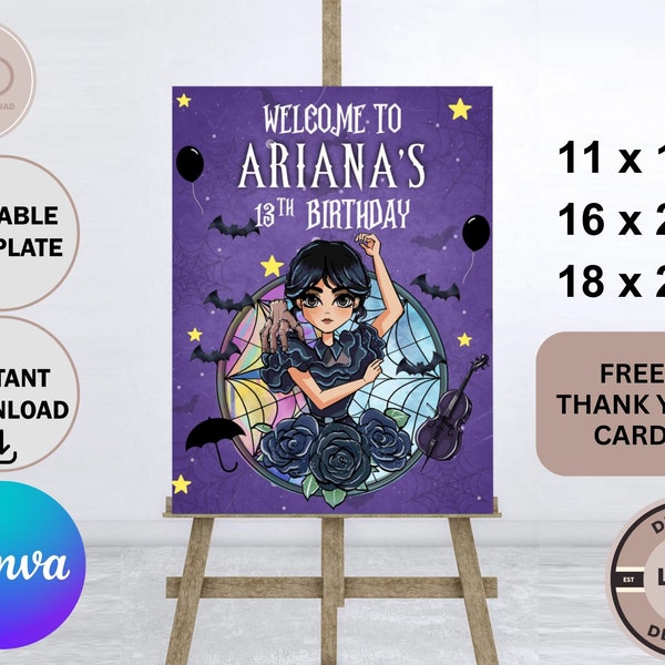 Wednesday Addams Birthday Party Decor - Etsy