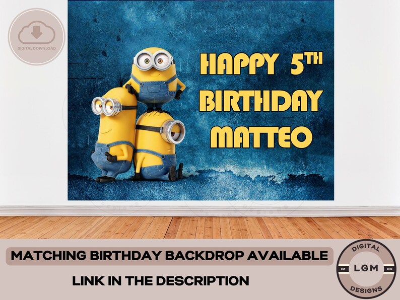 Minions Birthday Welcome Sign Minion Personalized Welcome - Etsy
