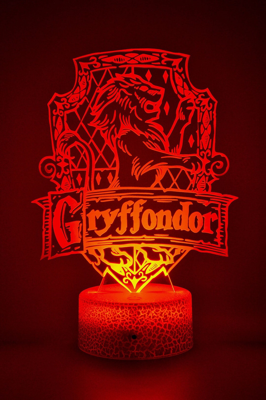 Harry Potter Gryffindor 3D Lamp - Etsy