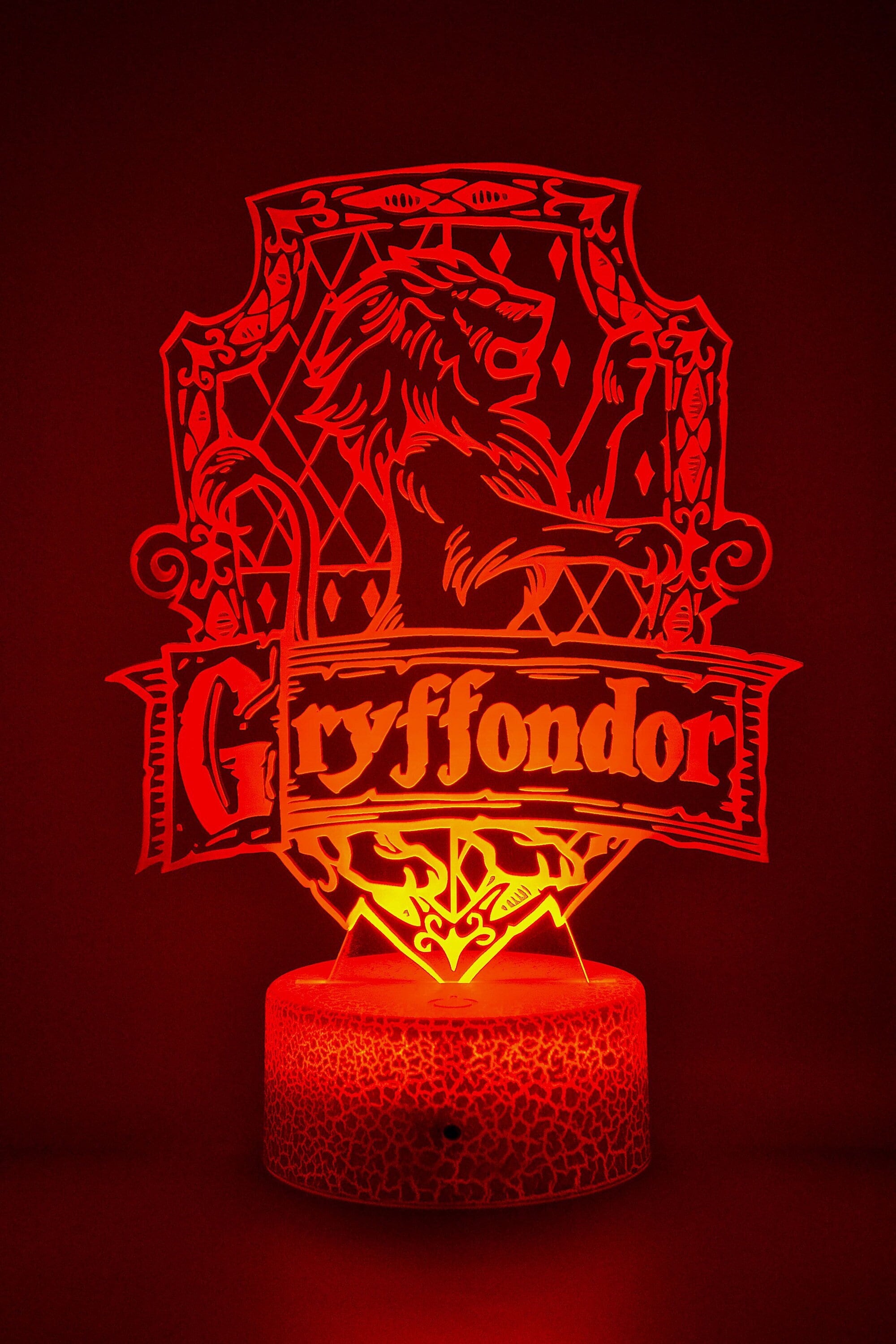Harry Potter Gryffindor 3D Lamp - Etsy