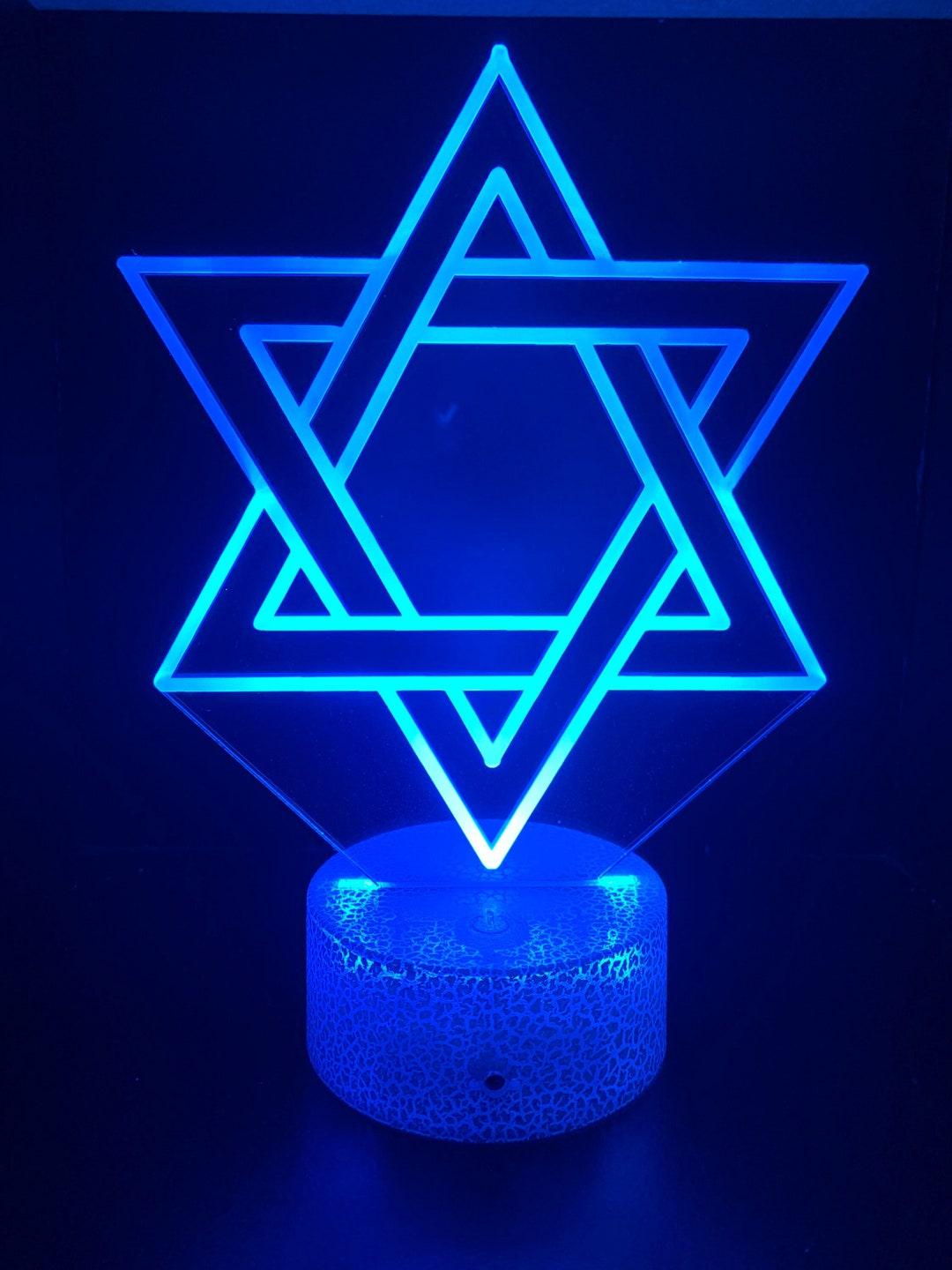 Lampe 3D LED Etoile de David Idée cadeau religieux croyant Livraison ...
