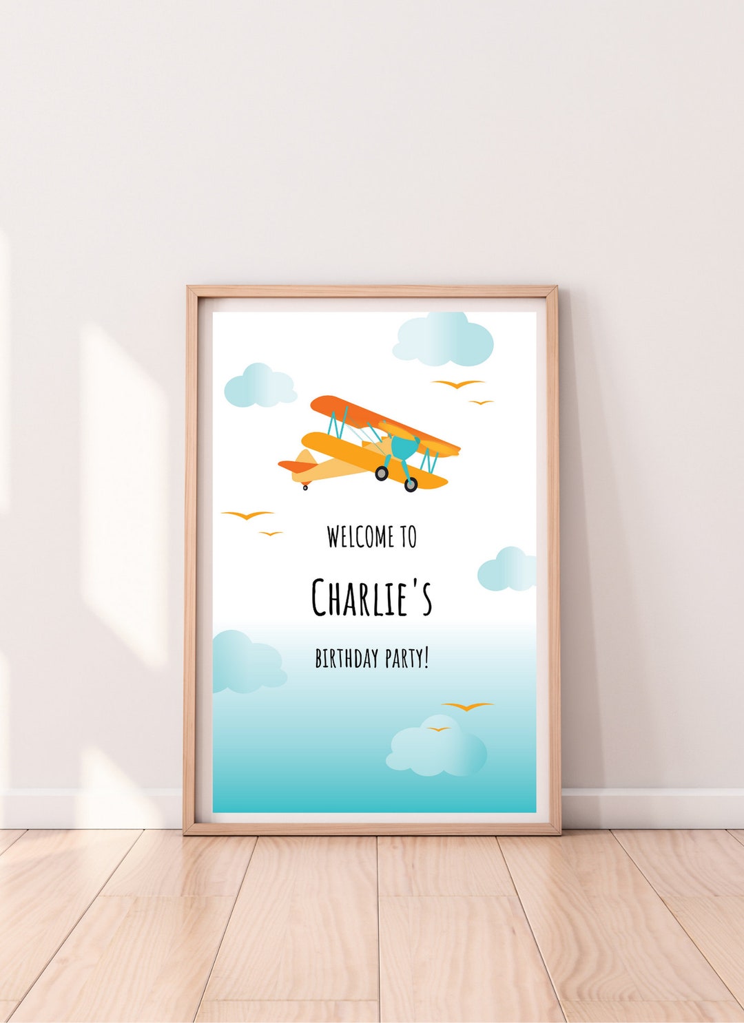 Airplane Welcome Sign Aviation Birthday Party Poster - Etsy