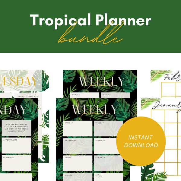 Tropical Planner - Etsy