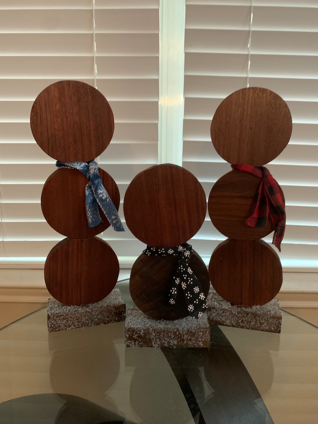 Super Cute Handmade Brazilian Cherry Snowman Family - Etsy