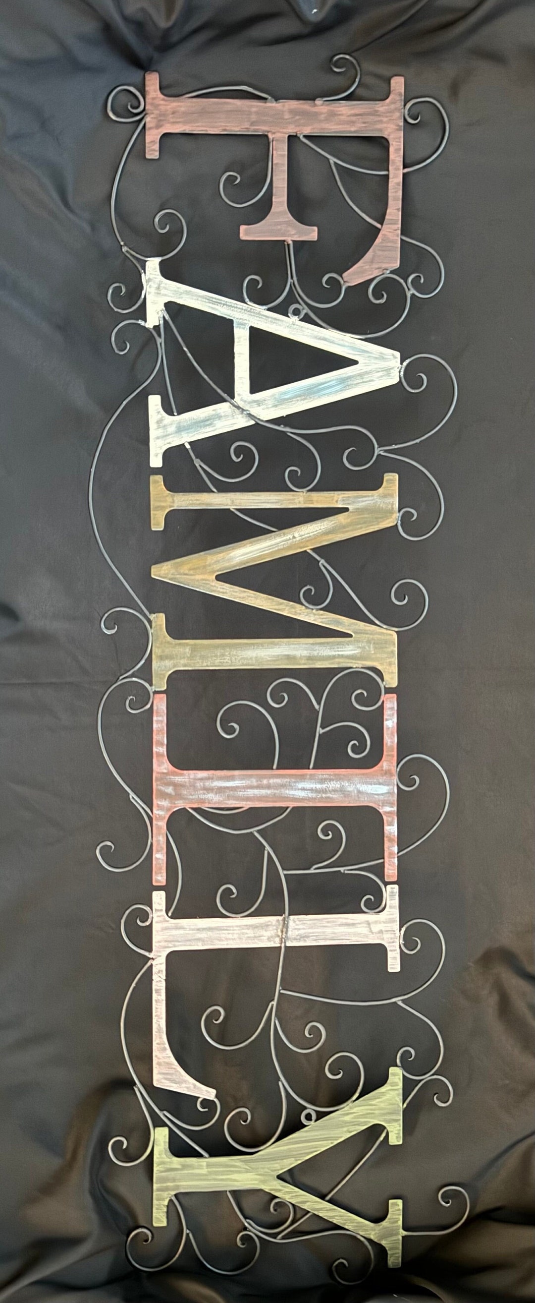 Metal Hand Painted Family Wall Sign - Etsy