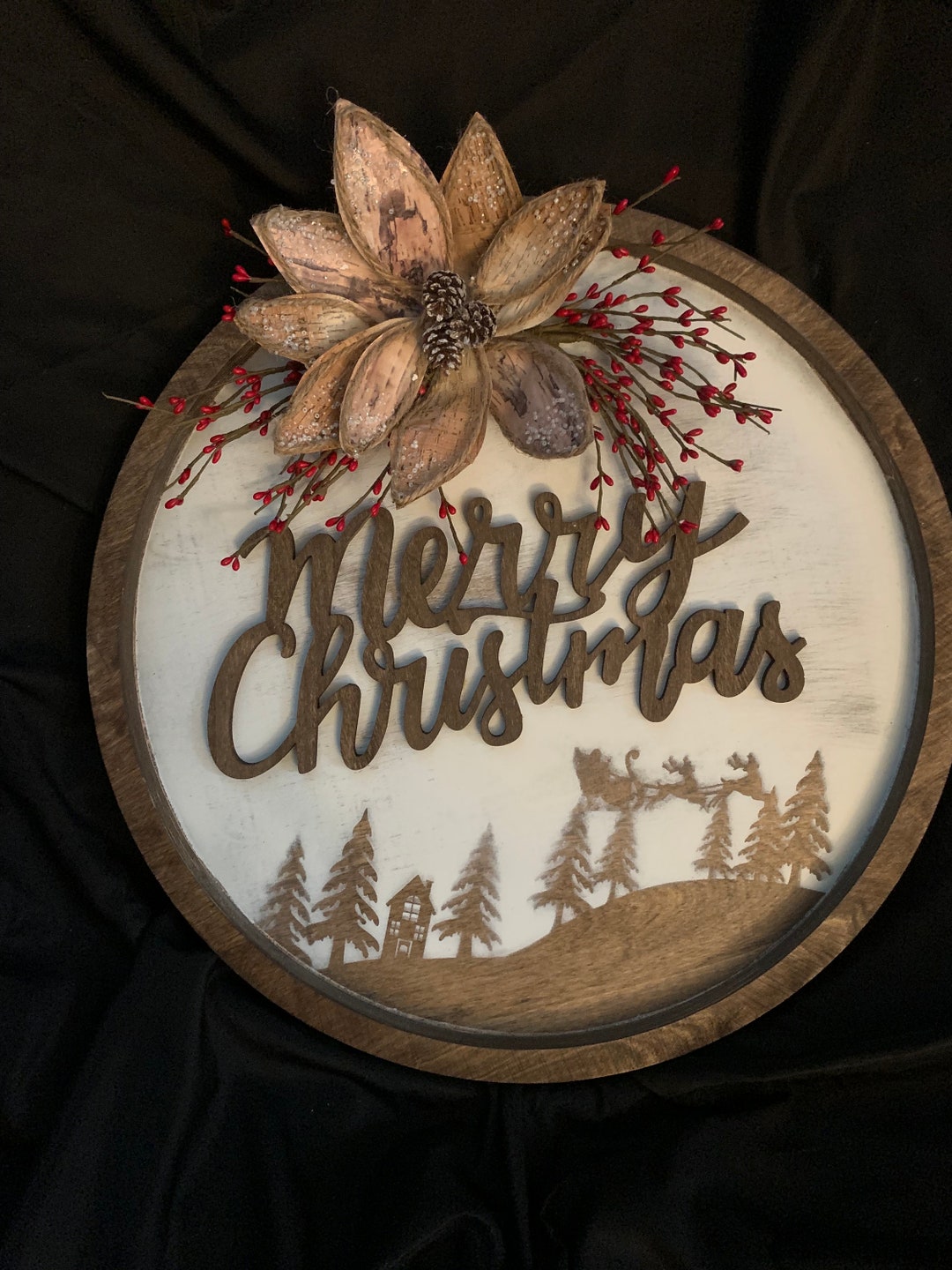 Upscale Rustic Merry Christmas Welcome Sign/door Sign - Etsy