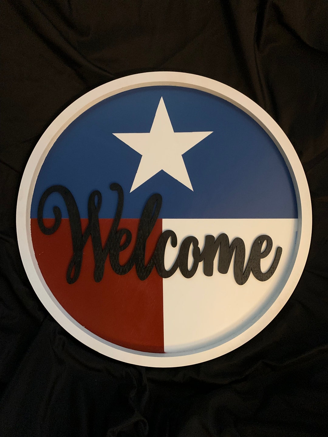 Texas Flag Welcome Sign/door Sign/texas Pride - Etsy