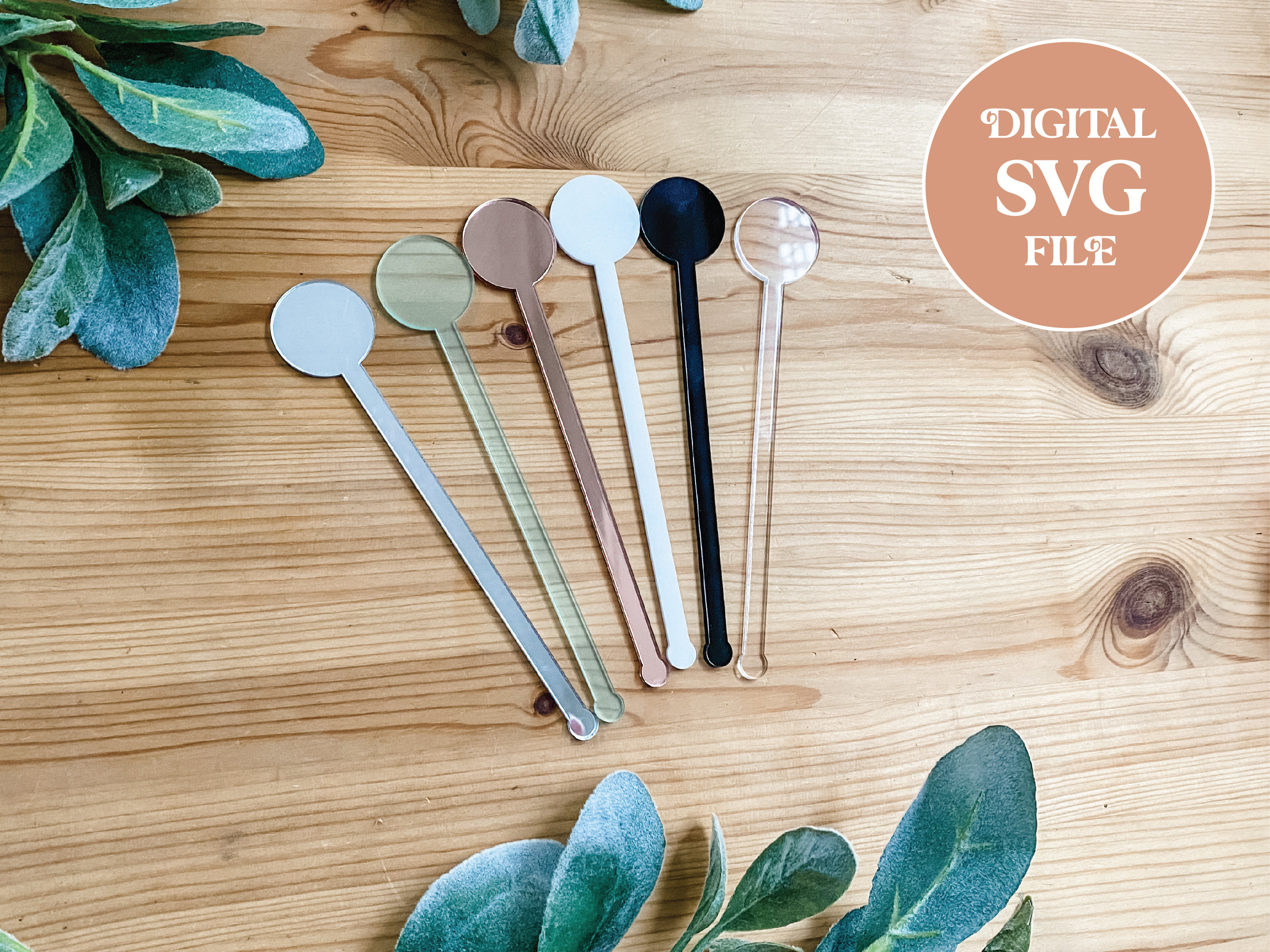 Digital SVG Laser Cut Drink Stirrer / Laser Cut Swizzle Stick / Laser ...