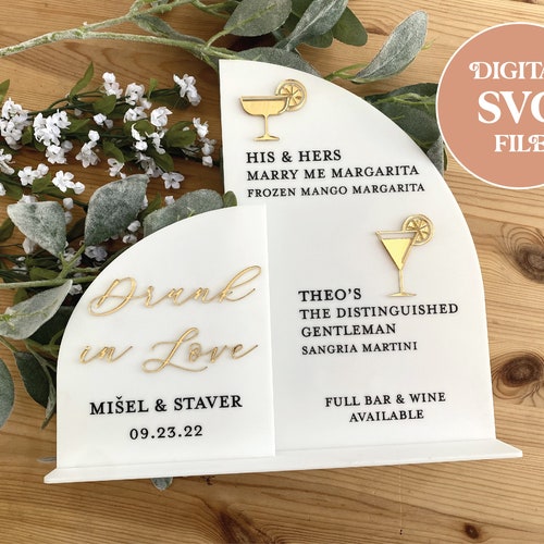 DIGITAL DOWNLOAD Double Panel Bar Menu File / Laser Cut File / - Etsy