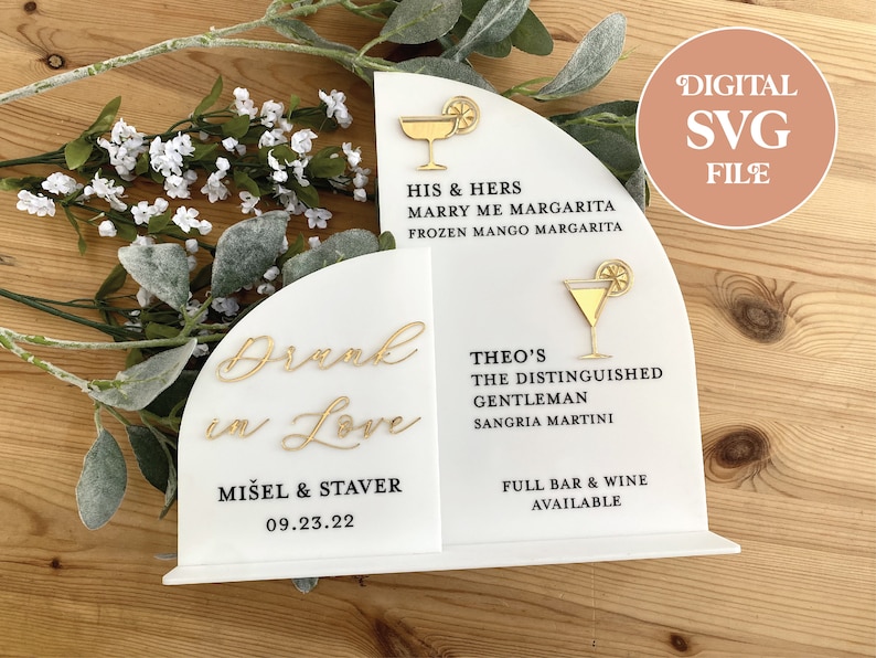 DIGITAL DOWNLOAD Double Panel Bar Menu File / Laser Cut File / Laser ...