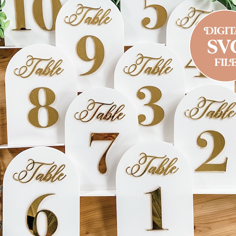 Wedding Table Numbers - Etsy