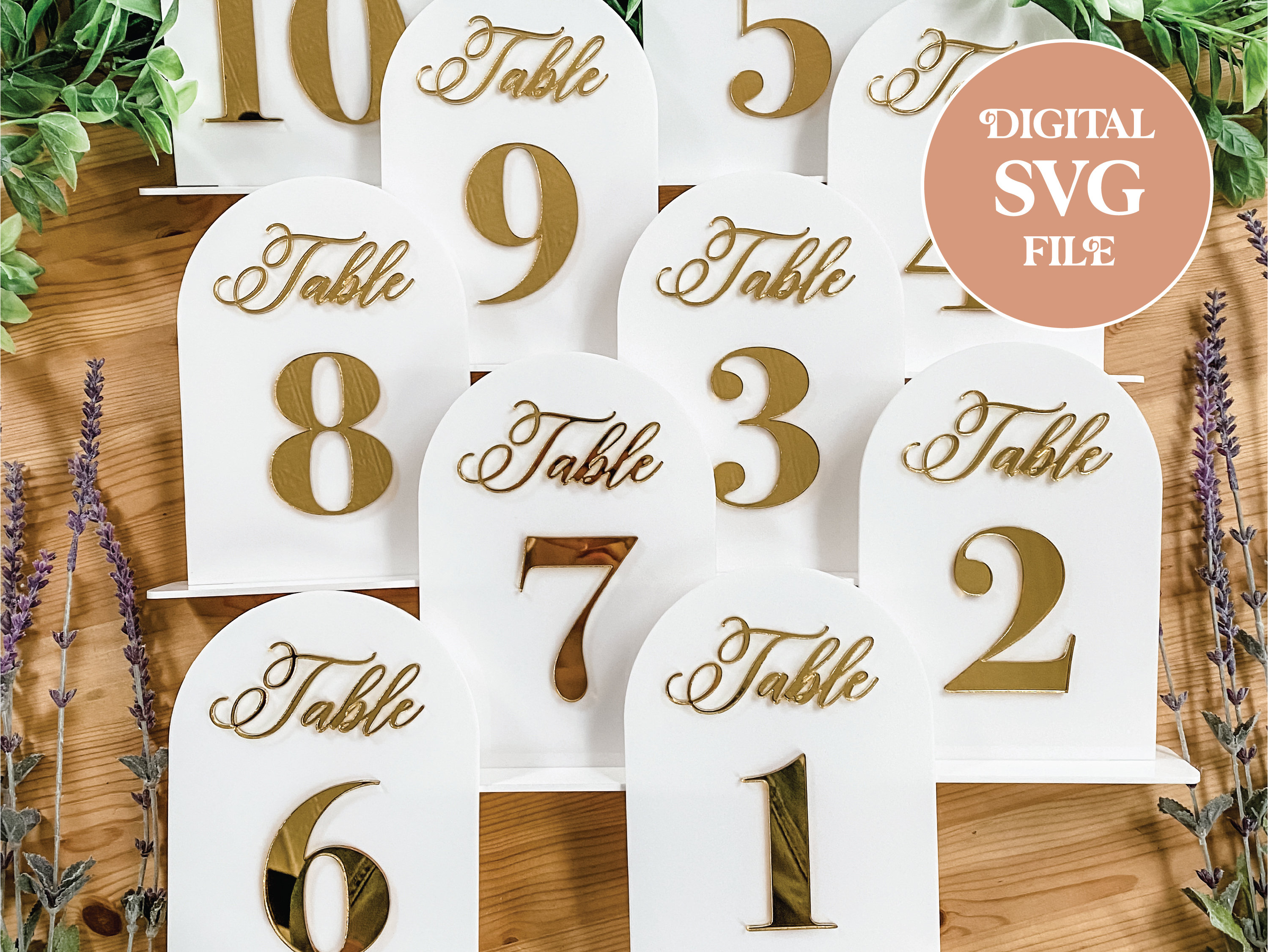 Buy Digital SVG Arched Table Numbers / Table Number SVG / Arched Online ...