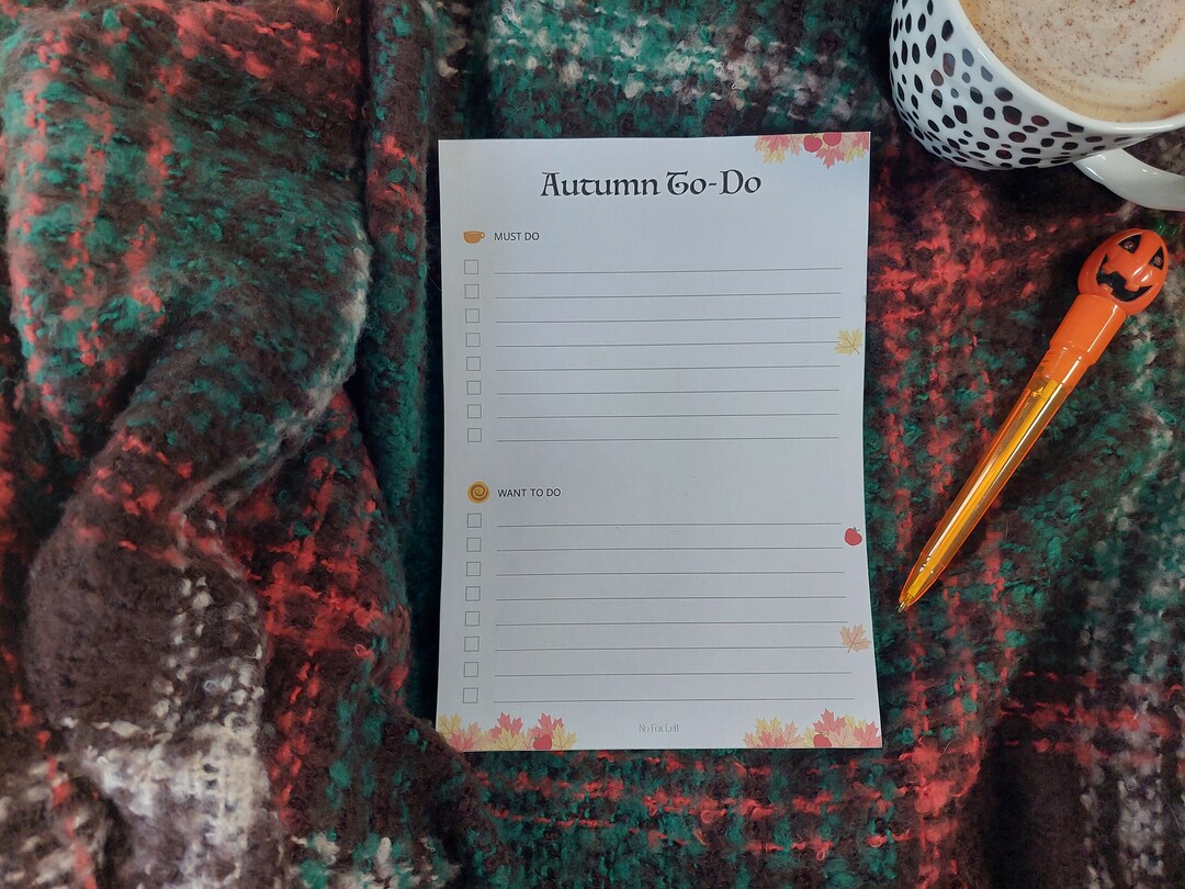 Autumn to Do List Printable Bucket List Digital Download Fall Digital ...