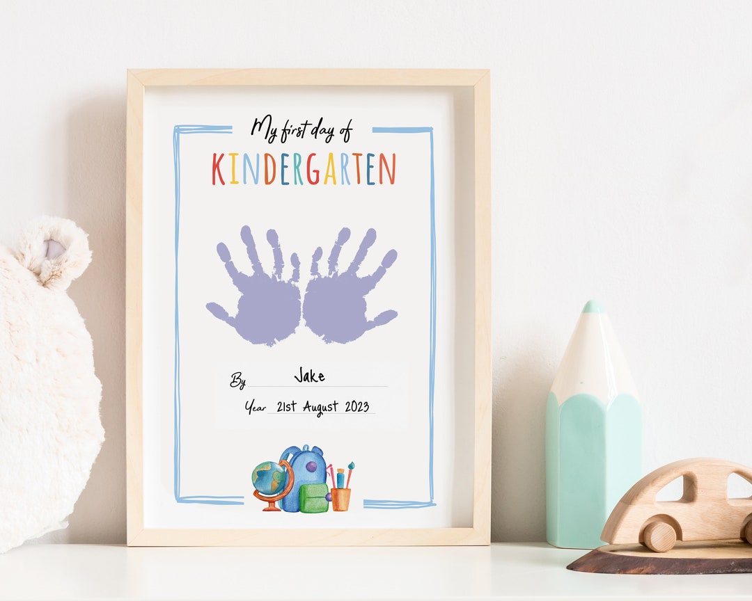 Kindergarten Handprint Art: First Day Keepsake (digital Download) - Etsy