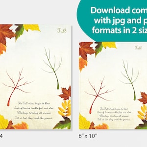 Fall Leaf Handprint Art: DIY Poem Keepsake (digital Download) - Etsy