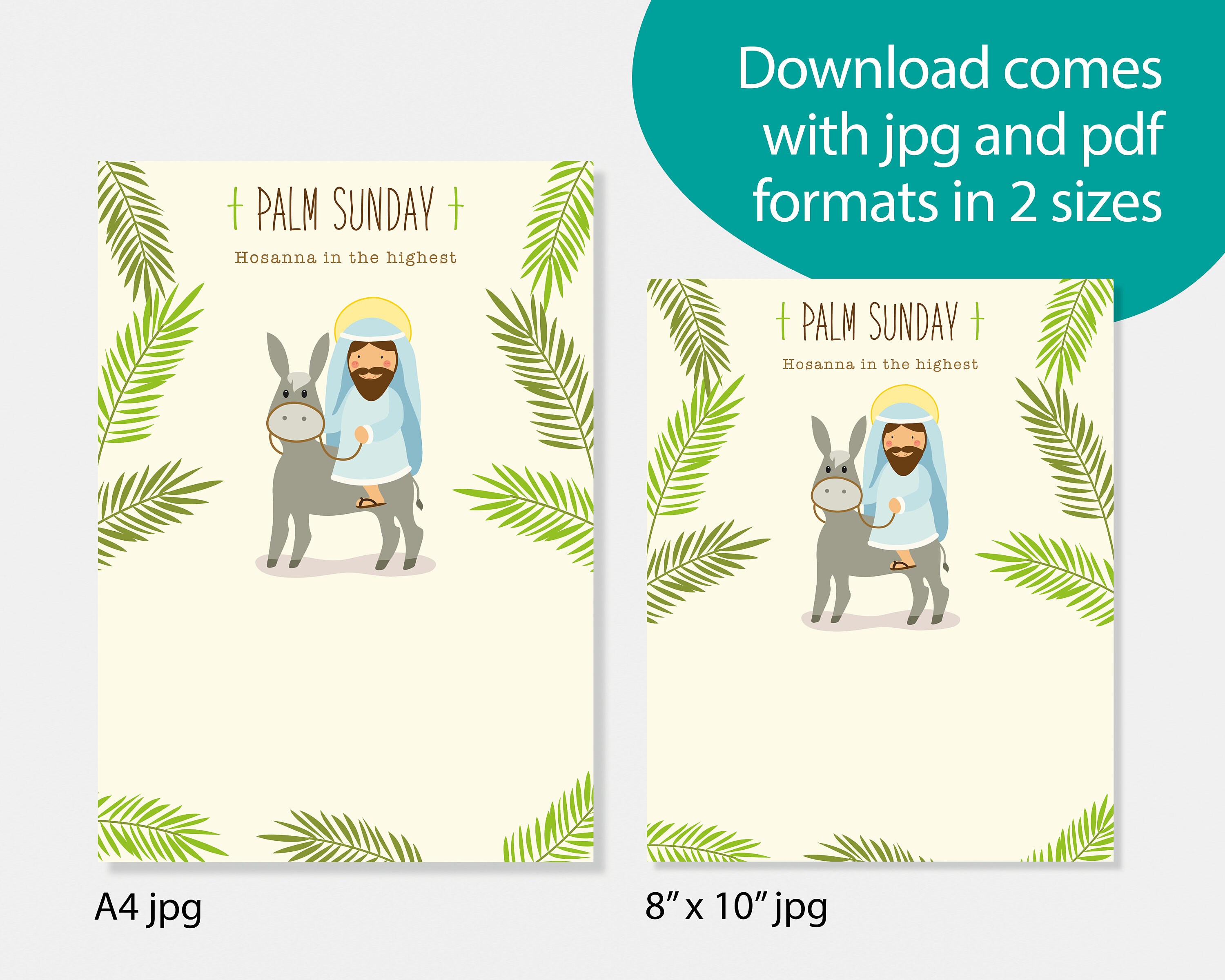 Palm Sunday / Easter / Religious / Hosanna / Handprint Art / Printable ...