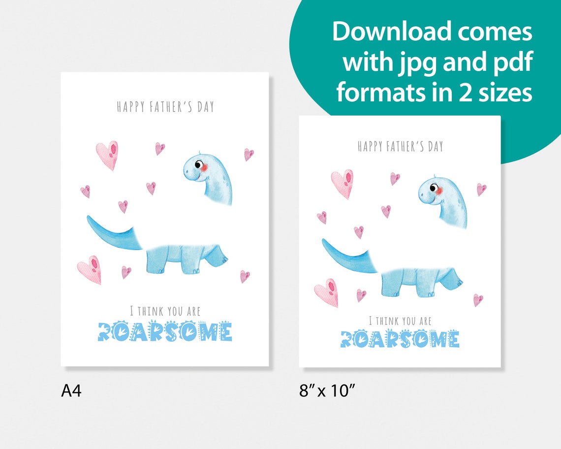 Father's Day / I Think You Are Roarsome / Dinosaur / Father's Day Gift ...