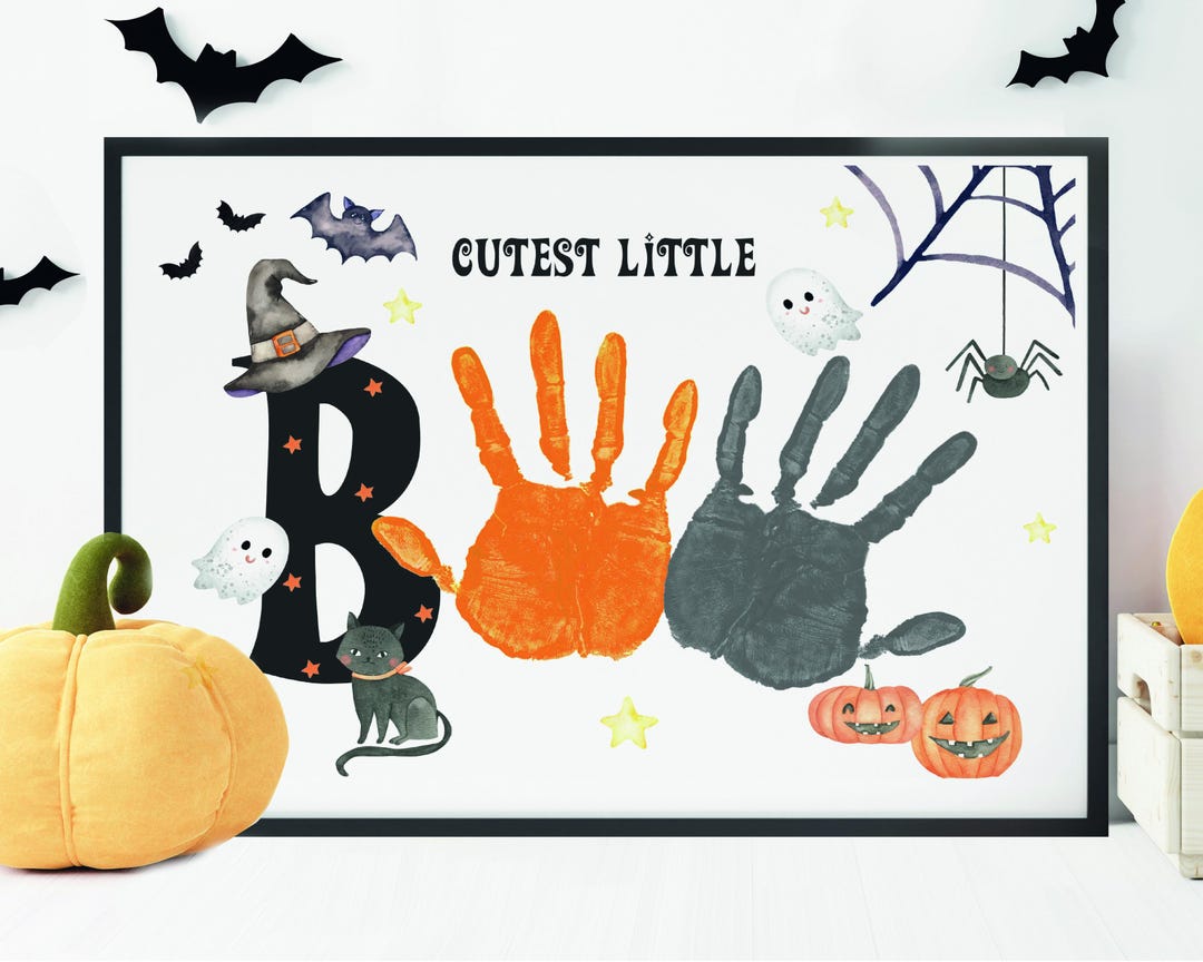 Halloween Handprint Art: DIY Keepsake Decor (digital Download) - Etsy