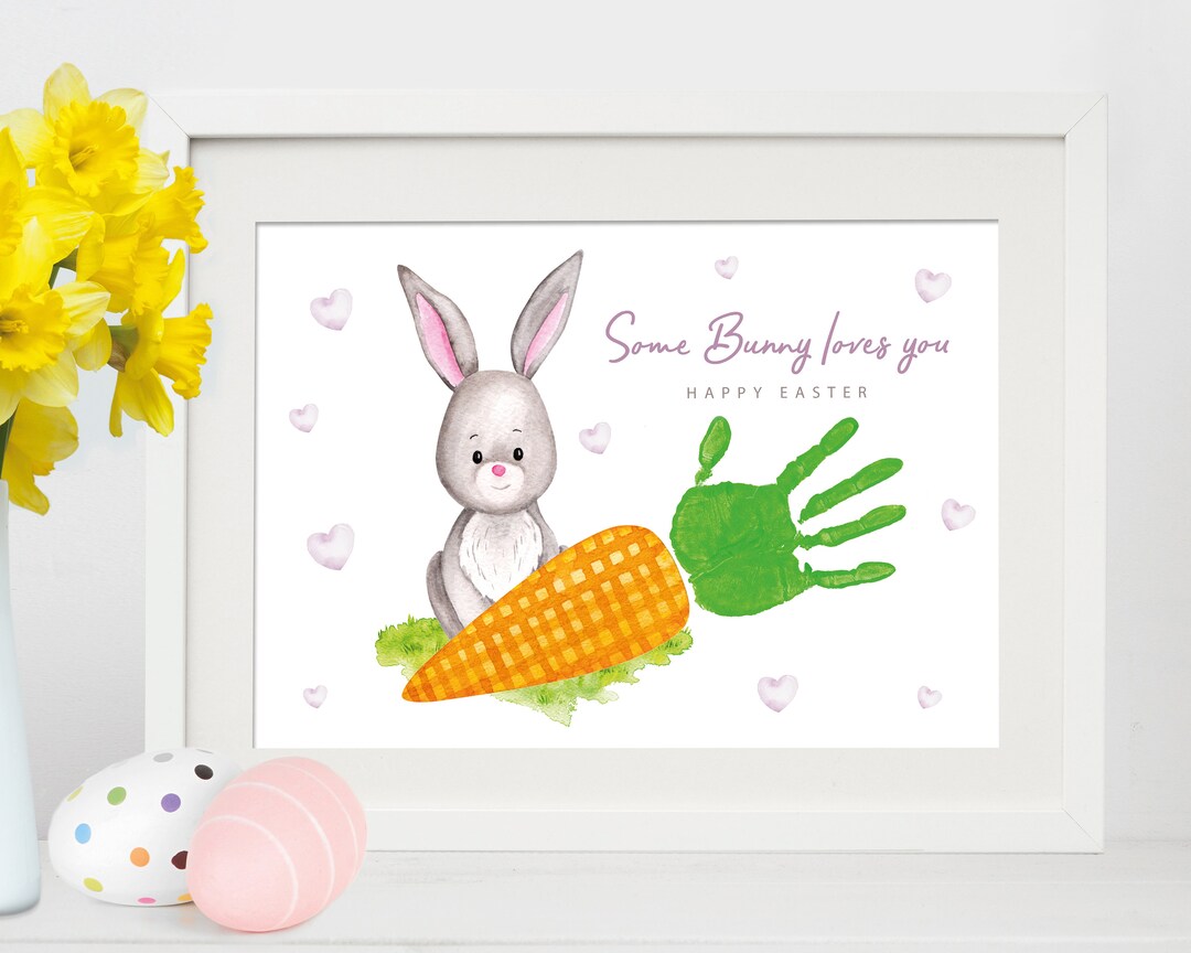 Bunny Handprint Art: Easter DIY Keepsake (digital Download) - Etsy