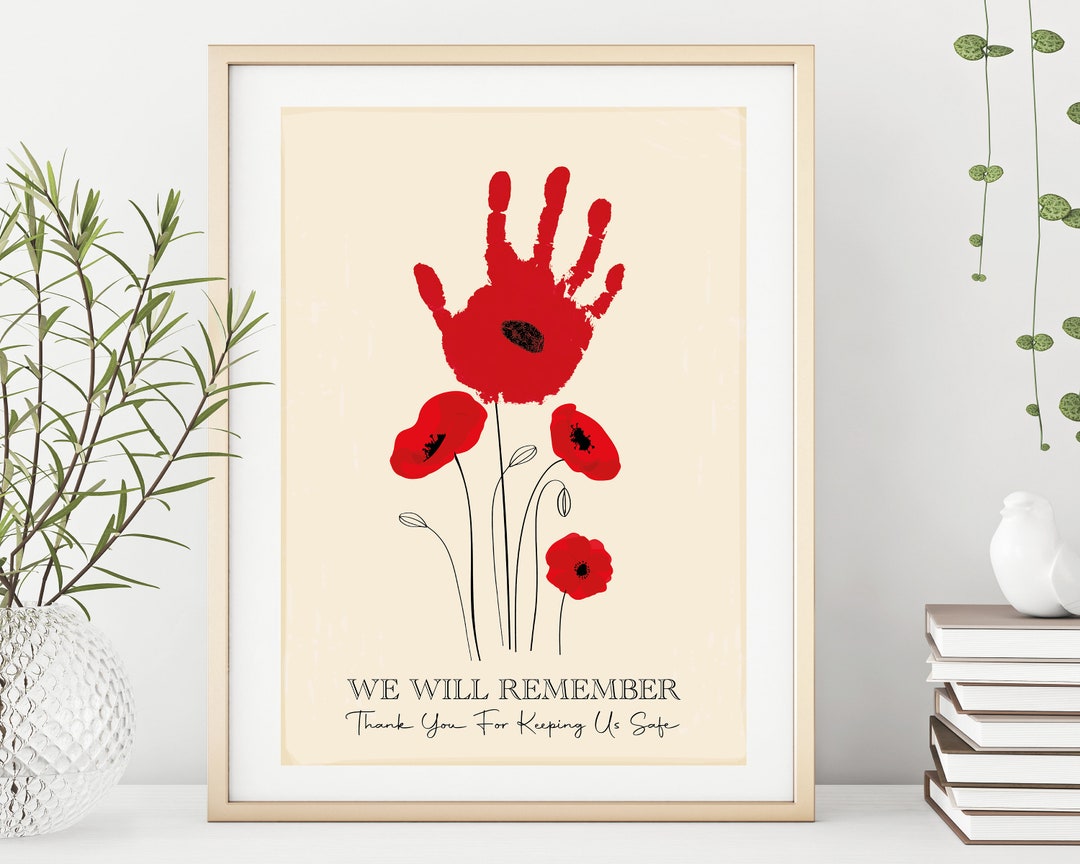 Poppy Handprint Art: Memorial Day Keepsake (digital Download) - Etsy UK
