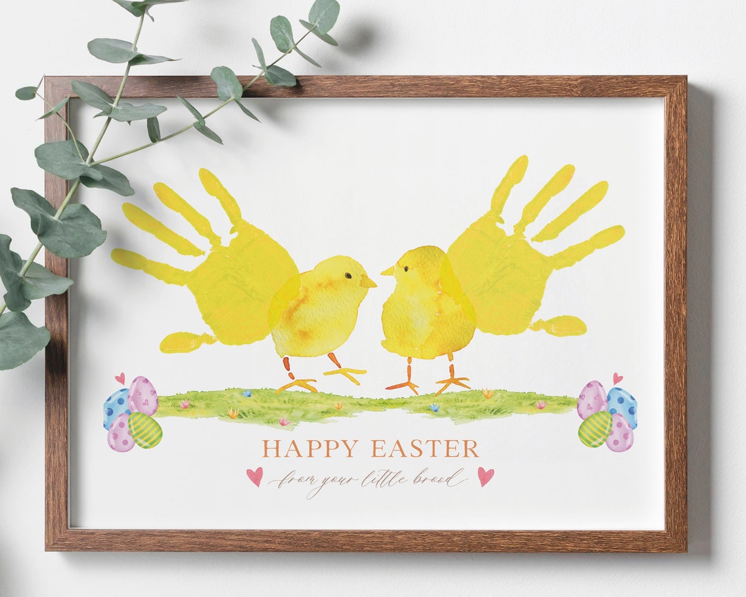Easter Chicks Handprint Art: DIY Keepsake (digital Download) - Etsy