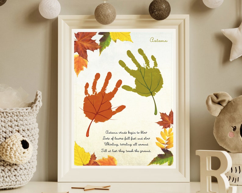 Autumn Leaf Poem / Handprint Art / Autumn / Fall Decor / Thanksgiving ...