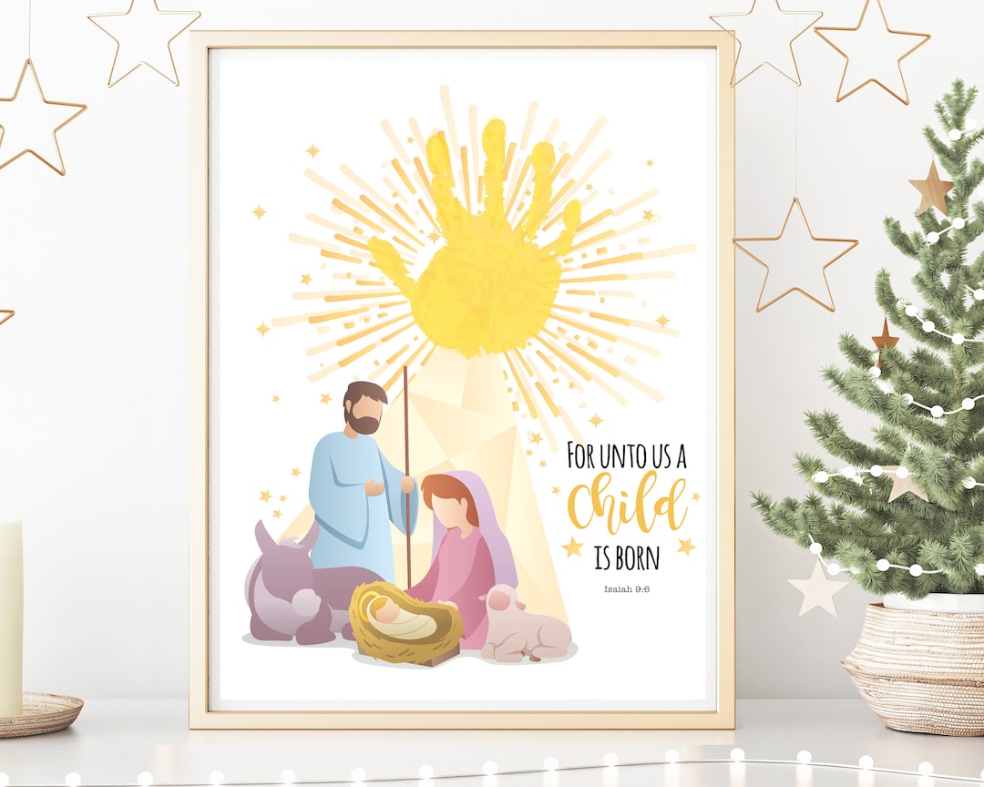 Nativity / Isaiah 9:6 / Handprint Art / Christian / Christmas / Xmas ...