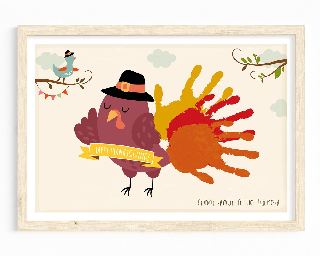 Thanksgiving Turkey Handprint Art: DIY Keepsake (digital Download) - Etsy