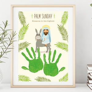 Palm Sunday / Easter / Religious / Hosanna / Handprint Art / Printable ...