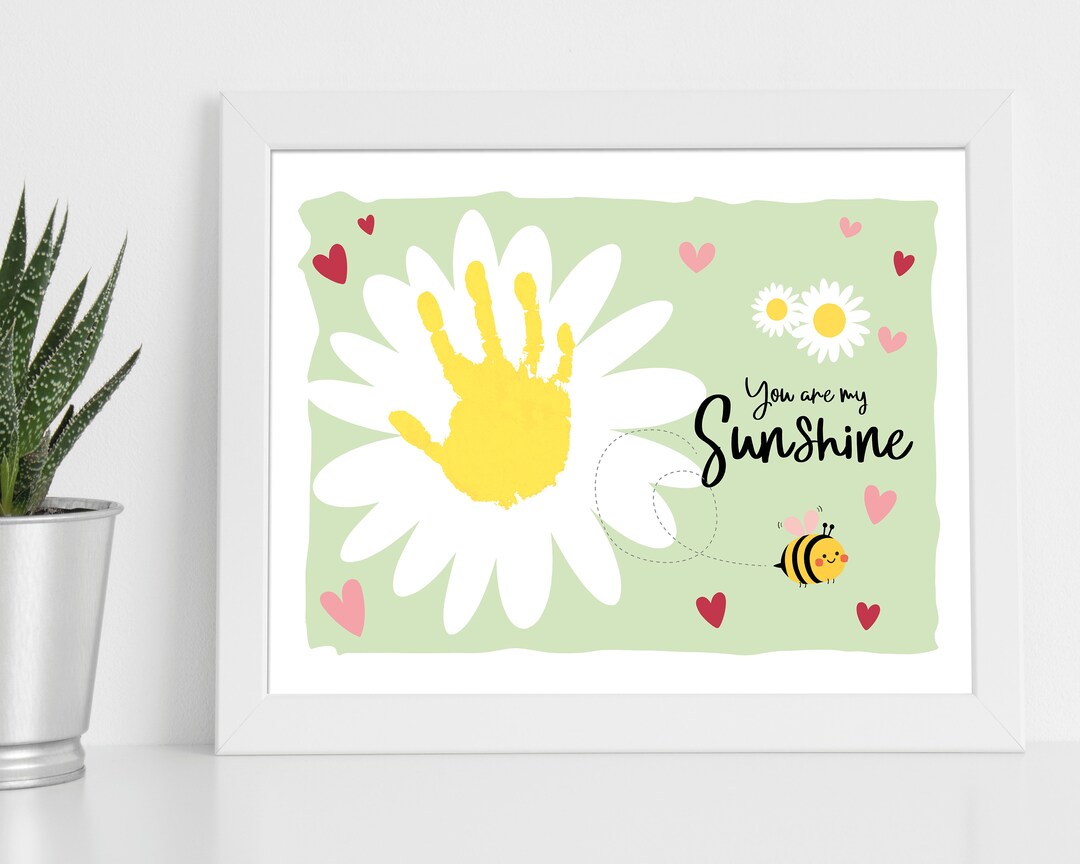 You Are My Sunshine Handprint Art: Mother's Day Keepsake (digital ...