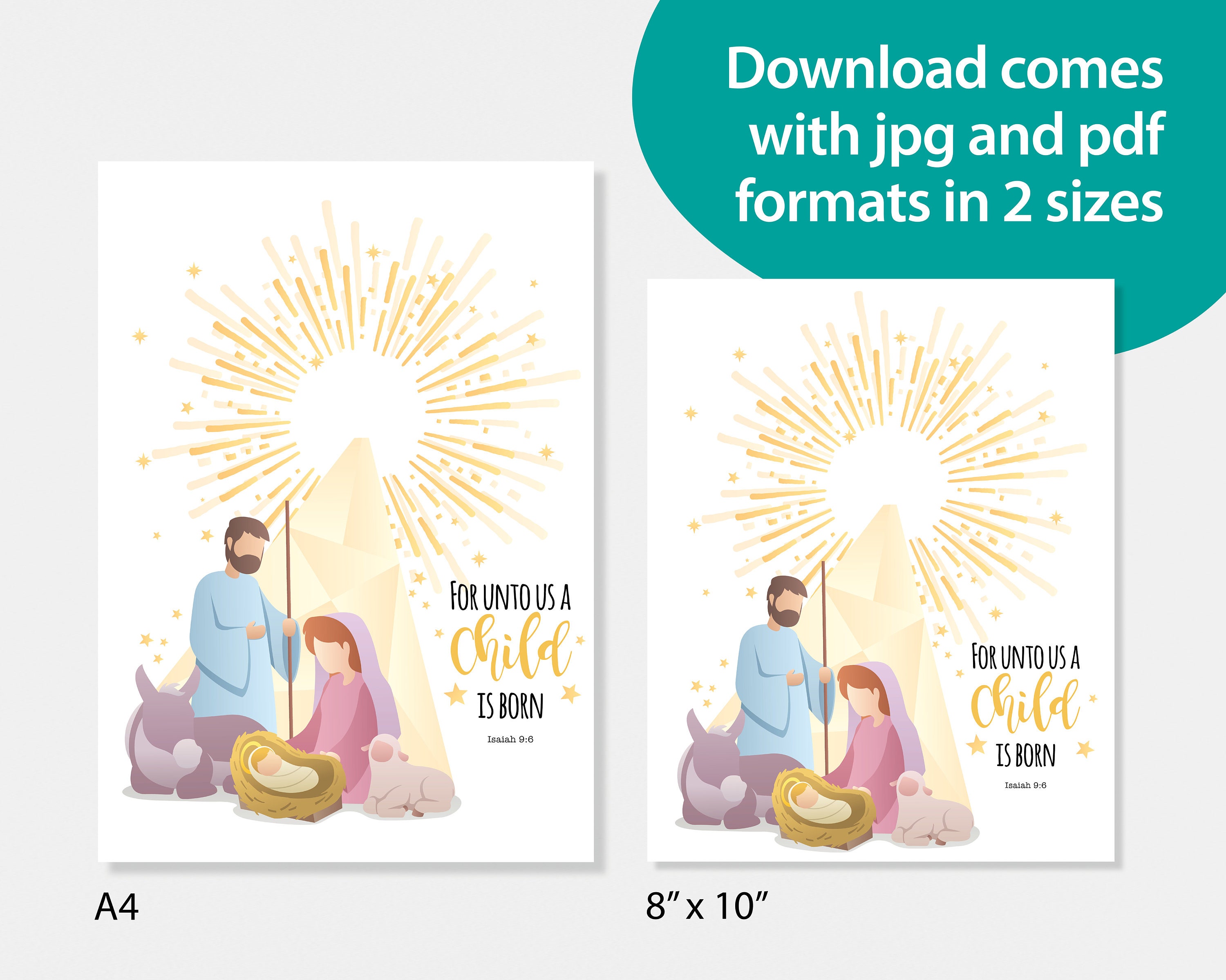 Nativity / Isaiah 9:6 / Handprint Art / Christian / Christmas / Xmas ...