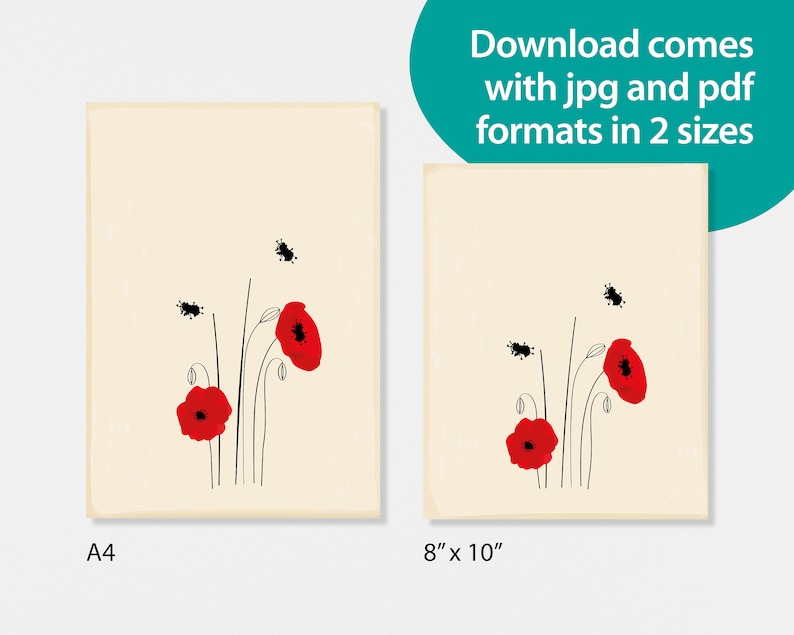 Poppy Flower / Handprint Art / Printable Child/toddler/baby DIY ...