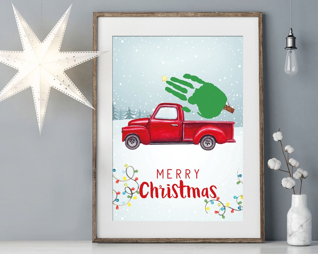 Christmas Tree / Truck / Merry Christmas / Handprint Art / Christmas ...