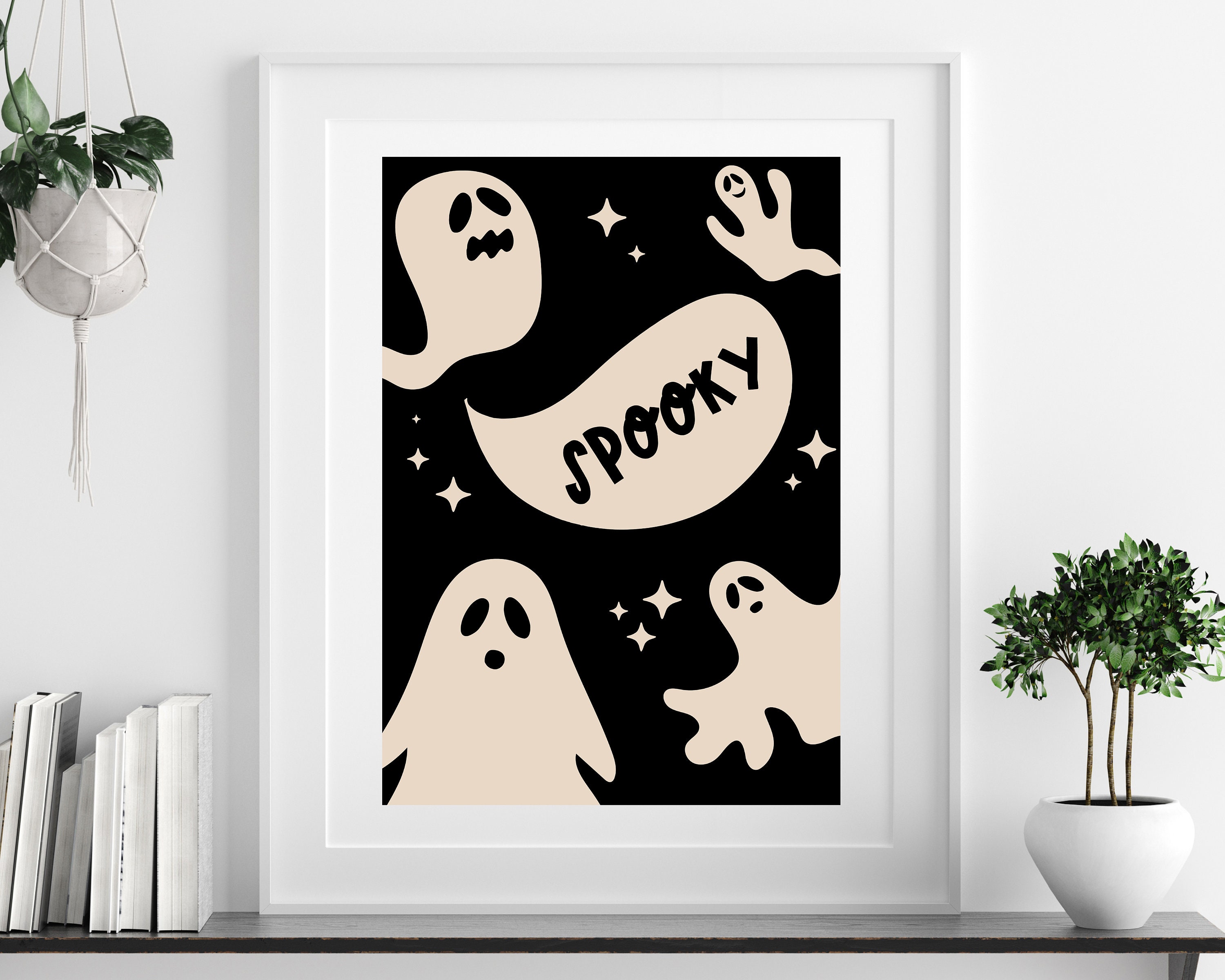 Spooky Ghost / Wall Art / Halloween Decor / Digital Download / Wall ...