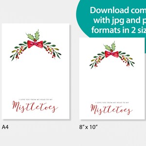 I Love You From My Head to My Mistletoes / Footprint Art / Christmas ...