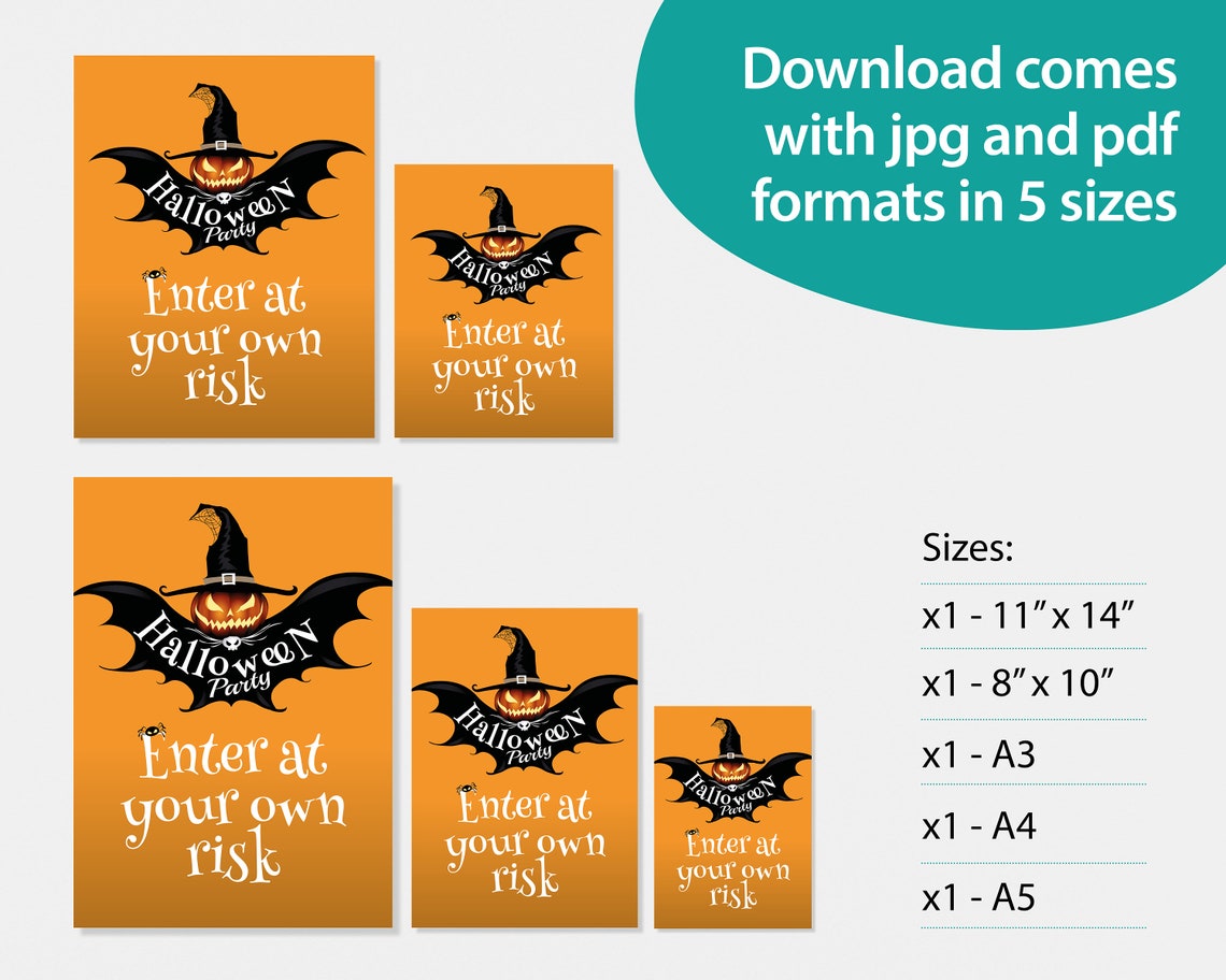 Enter at Your Own Risk / Wall Art / Digital Download / Wall - Etsy