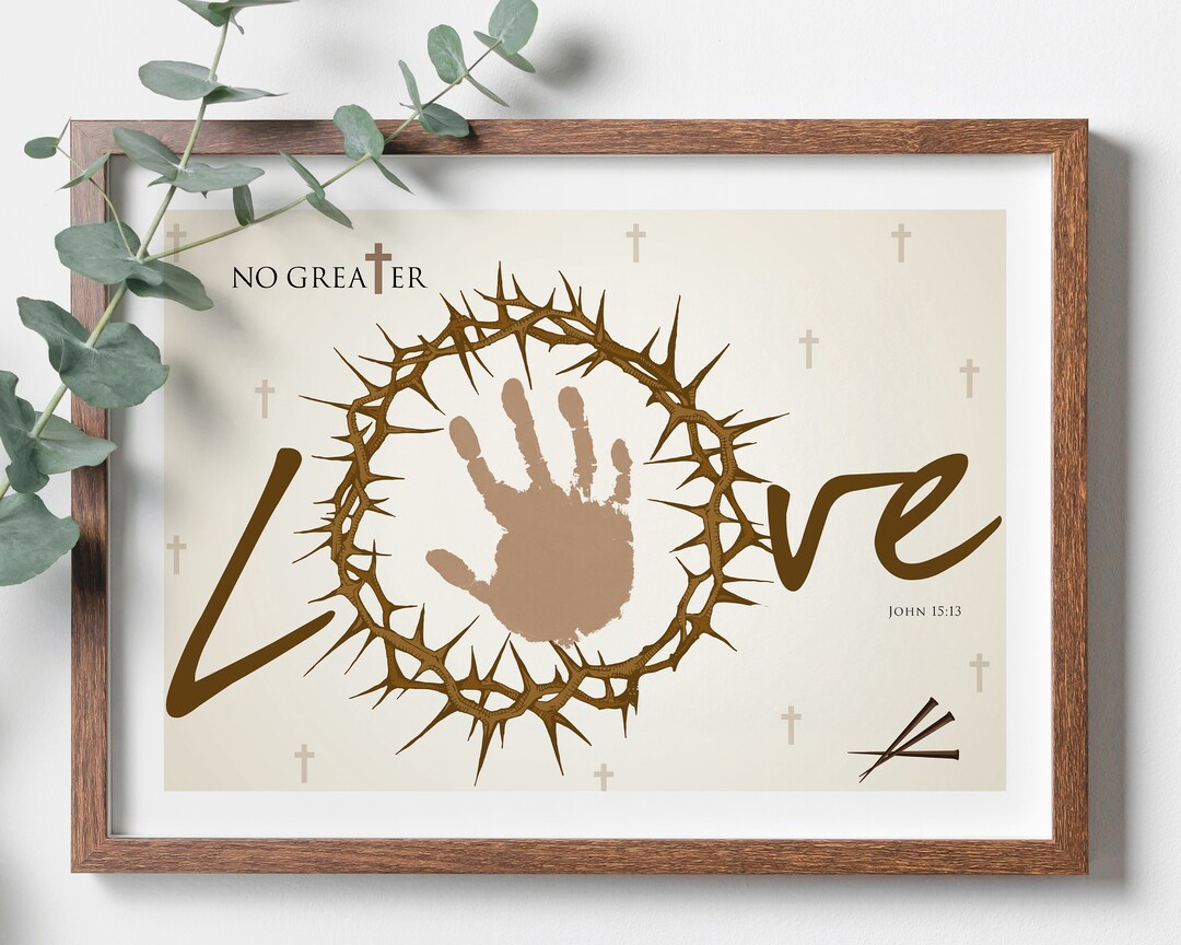 Easter Handprint Art: Crown of Thorns DIY Keepsake (digital Download ...