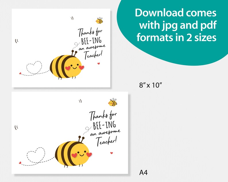 Thanks for Bee-ing an Awesome Teacher / End of Term / Teacher Thank You ...