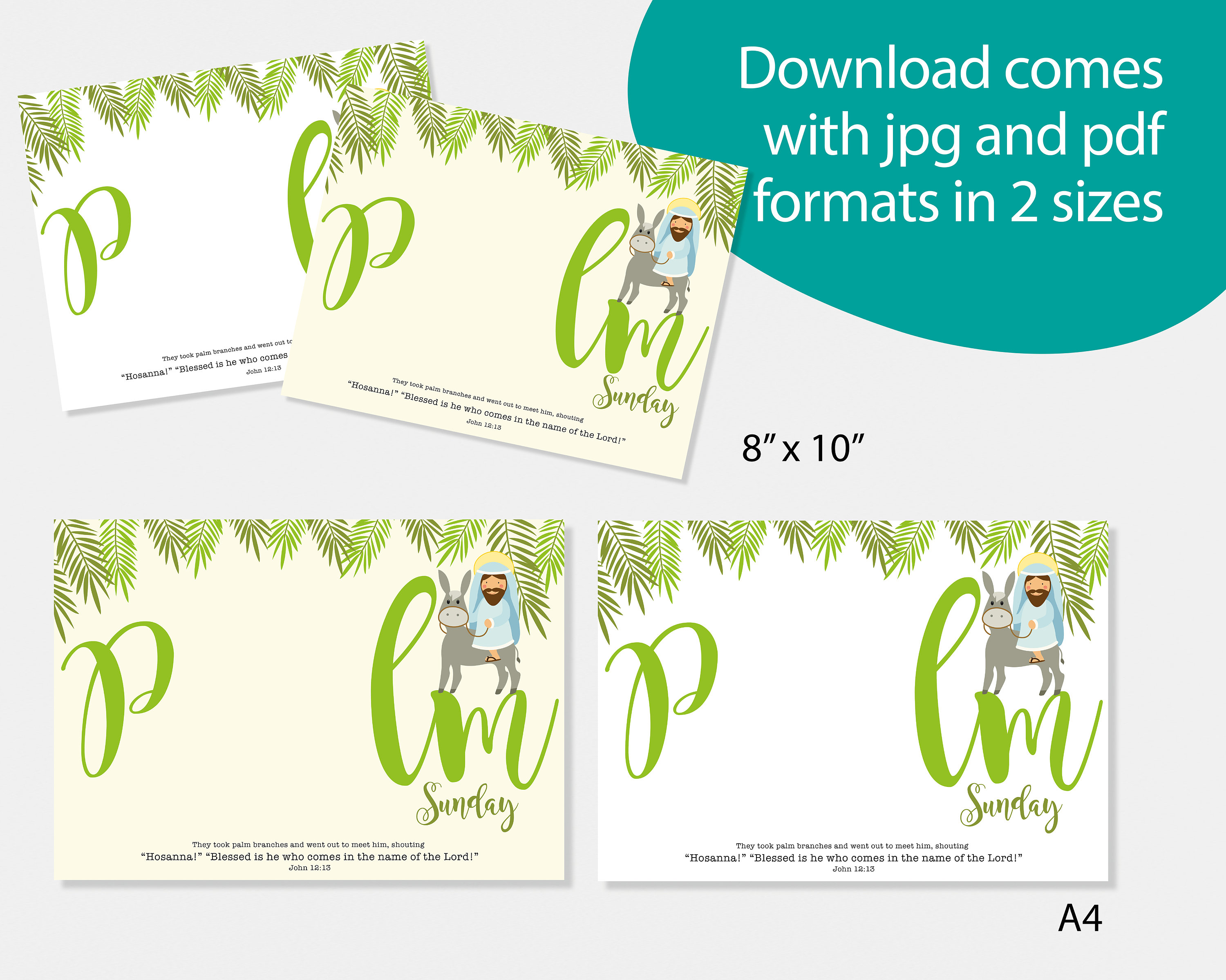 Palm Sunday / Easter / John 12:13 / Hosanna / Handprint Art / Printable ...